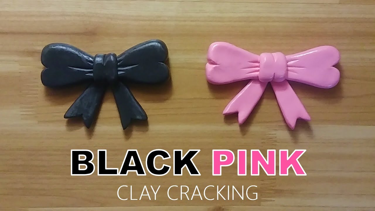 BLACKPINK ribbon clay cracking 블랙핑크 리본 점토 부수기 - YouTube