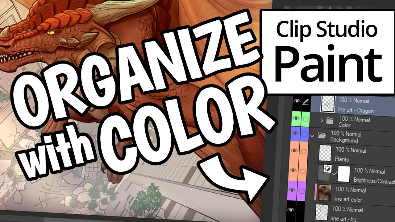 Layer Palette Colors in Clip Studio Paint - Quick Tip - YouTube