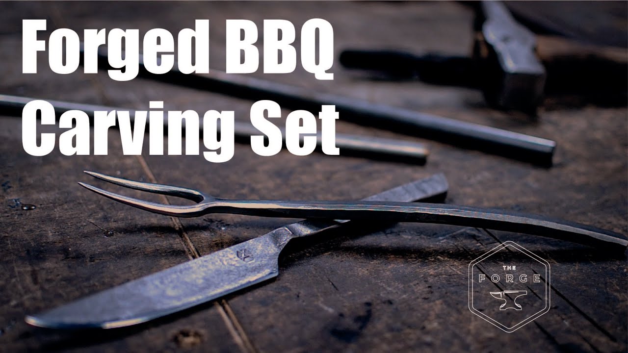 Blacksmithing : Making a BBQ Carving Set - YouTube