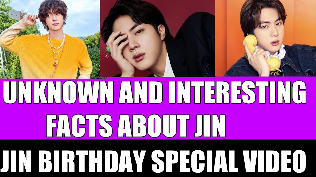 UNKNOWN and Interesting Facts about BTS JIN | BTS Jin birthday special ...