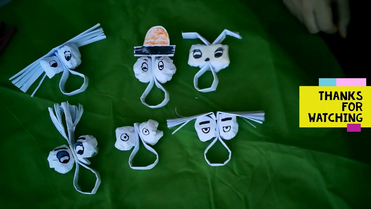 paper hand puppet tutorial - YouTube