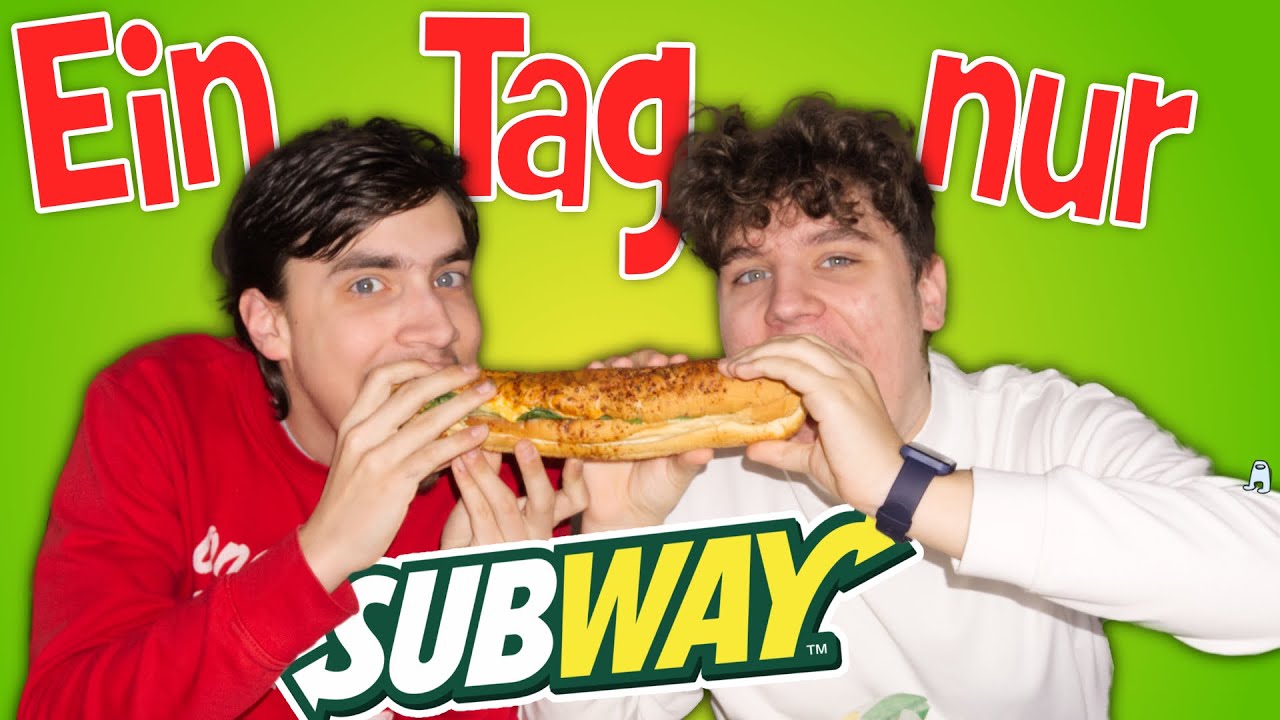 24 STUNDEN nur bei SUBWAY ESSEN 😵🥙 - Das EXPERIMENT (mit Merrrrrlumbien ...