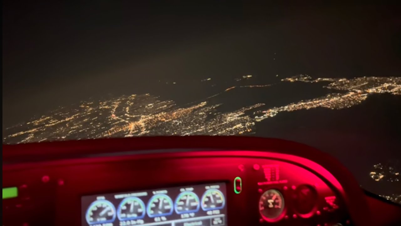 Beautiful night IFR flying in VFR condition Myrtle Beach to Harford ...