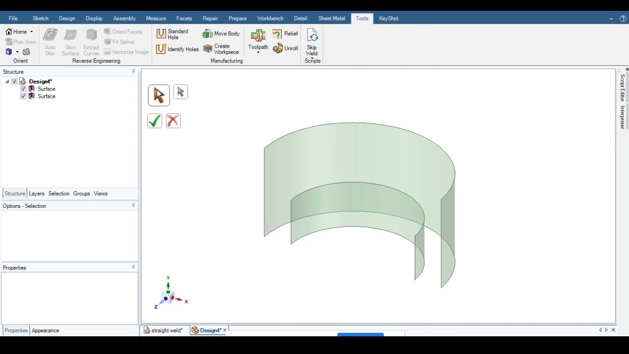 Spaceclaim Skip Welding - YouTube