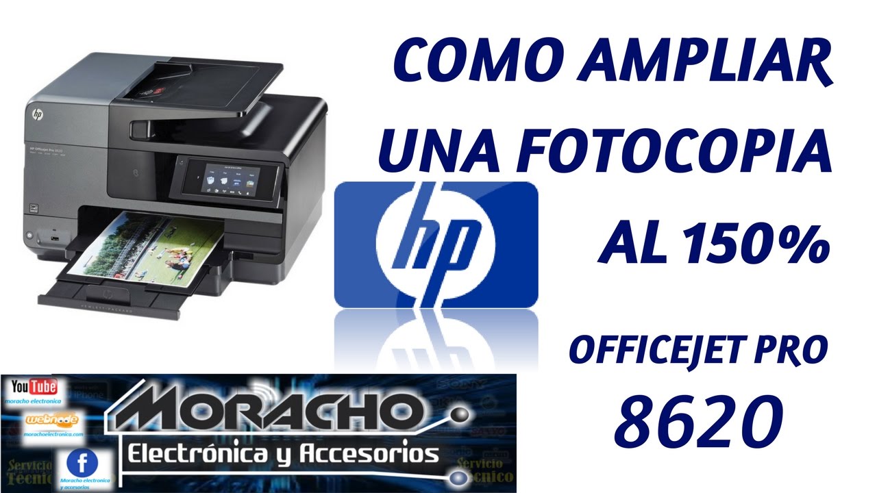 Como Ampliar Un Documento Al 150% En HP 8620 - YouTube