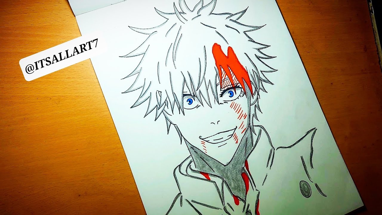 Drawing - gojo satoru full body// speed drawing - gojo satoru full body ...