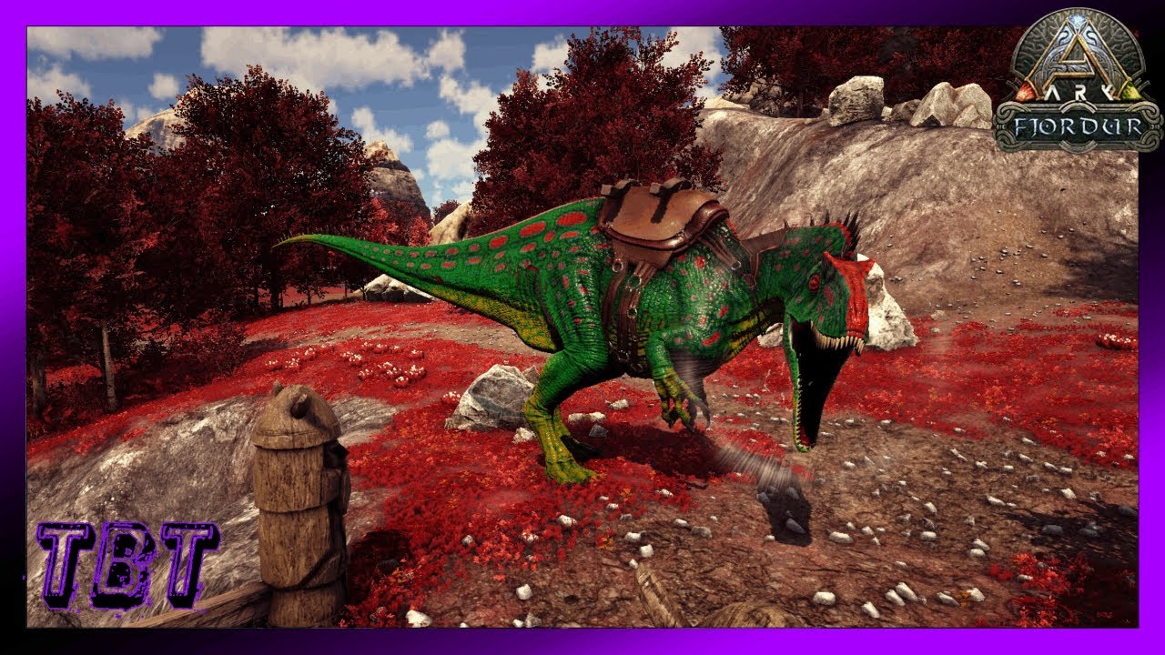 Taming the Vicious R-Acrocanthosaurus! ARK Fjordur Let's Play Ep. 49 ...