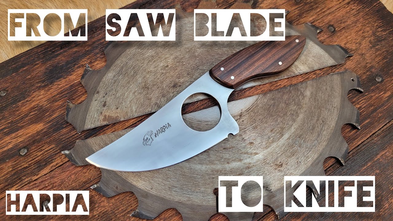 Harpia Knife Making - Skinner knife from saw blade - YouTube
