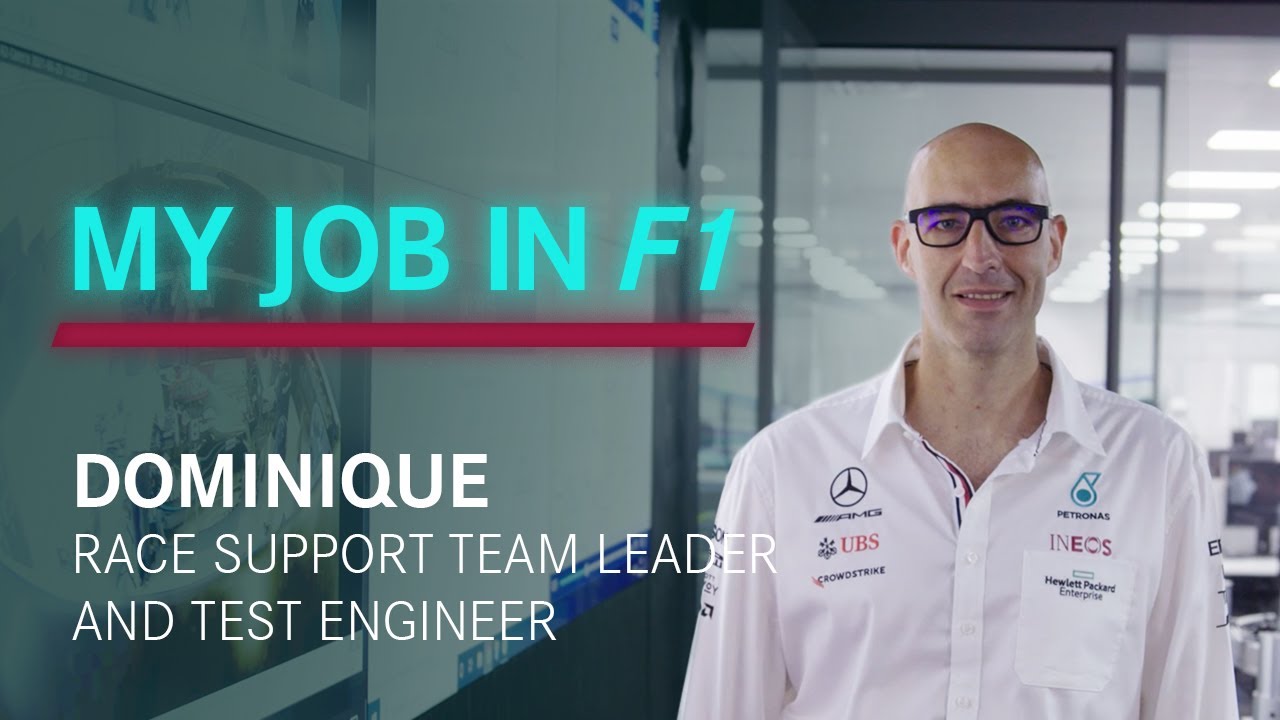 My Job in F1: Dom | Race Support Team Leader and Test Engineer - YouTube