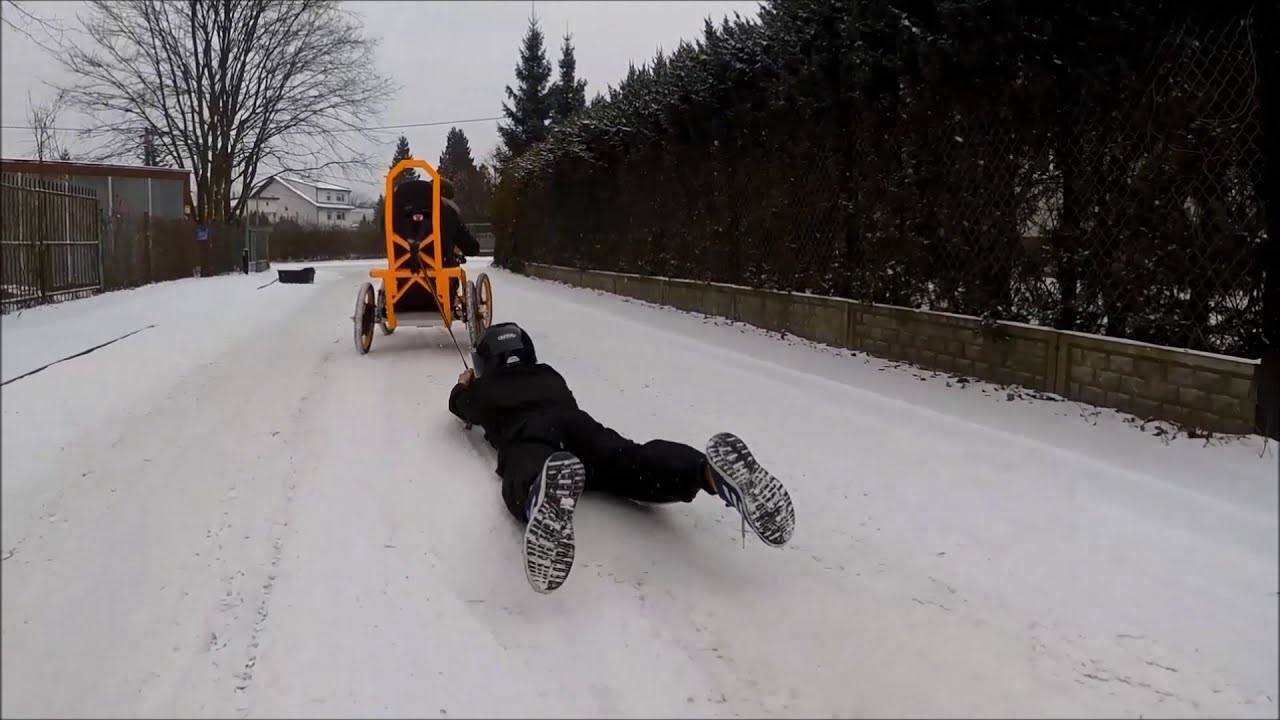 EV4 Mountain Cart - fun on the snow - YouTube