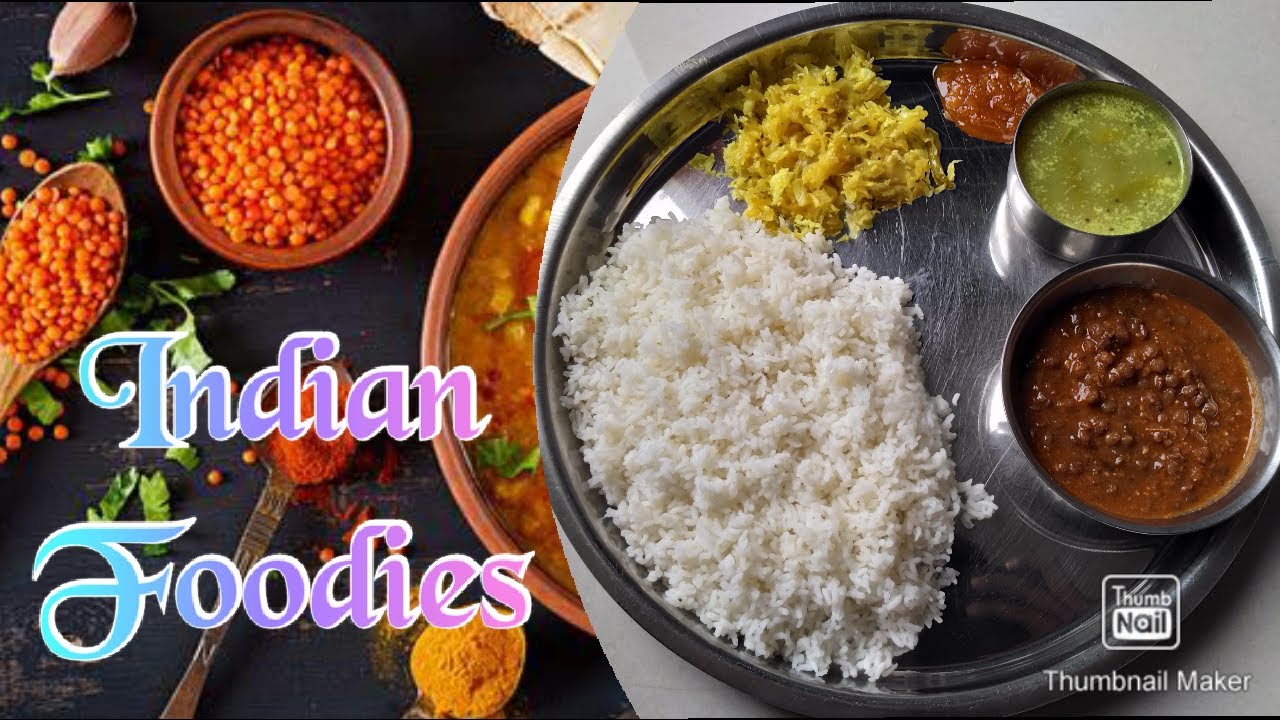 Eating rice, vegetable, sweet pickle, dal and akka masur | Indian ...