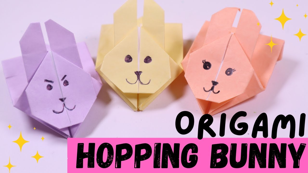 How to make a hopping bunny step-by-step | DIY Origami hoping bunny ...