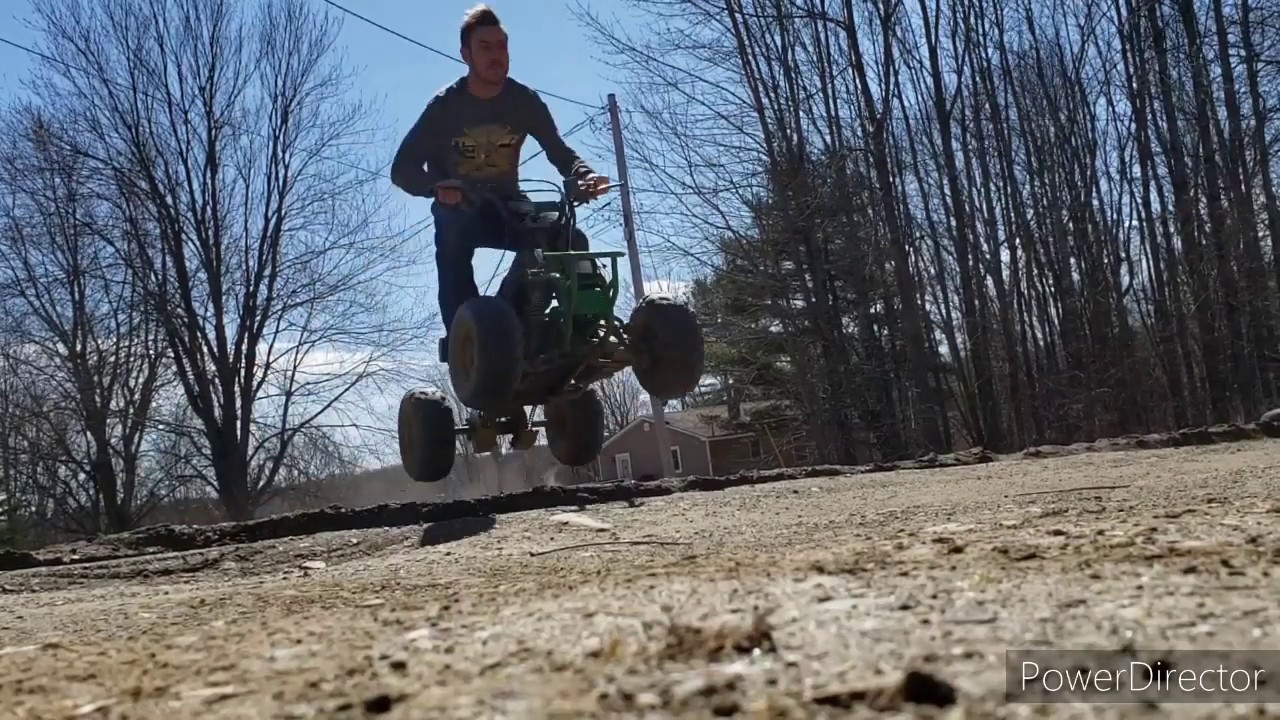 |Old Civic battery and pod light| Predator 212 mini atv - YouTube