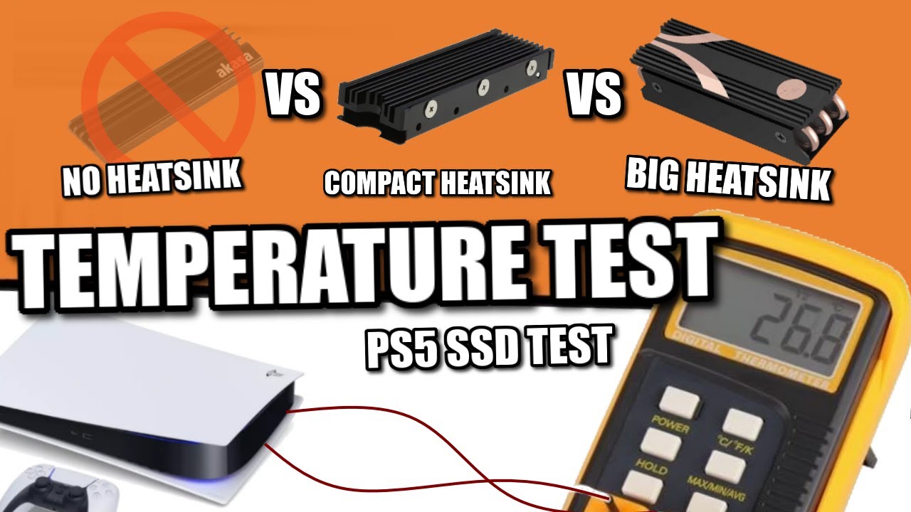 PS5 SSD Expansion Heatsink Vs No Heatsink Vs BIG Heatsink TEMPERATURE