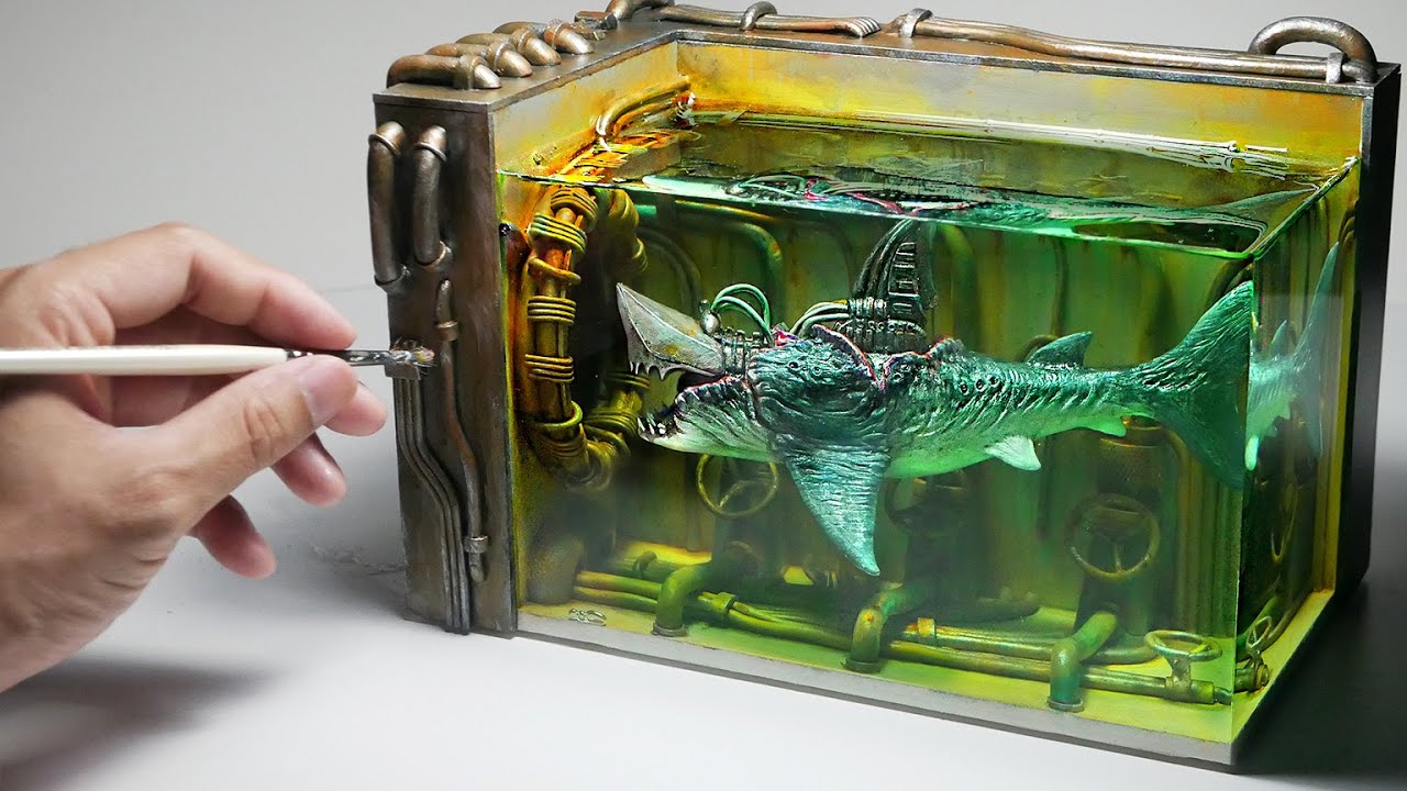 How To Make a Cyborg Shark In the Factory Diorama / Polymer Clay ...