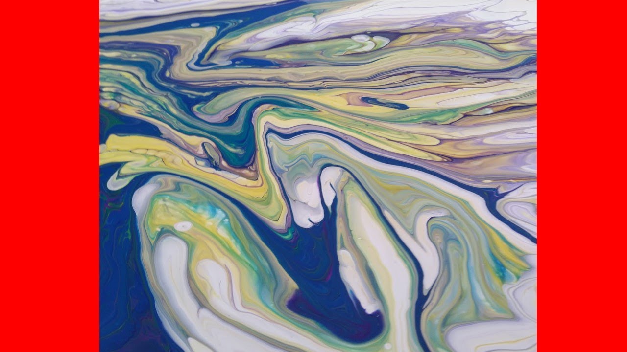 Acrylic Pouring from EDGE of canvas-Beautiful effects - YouTube