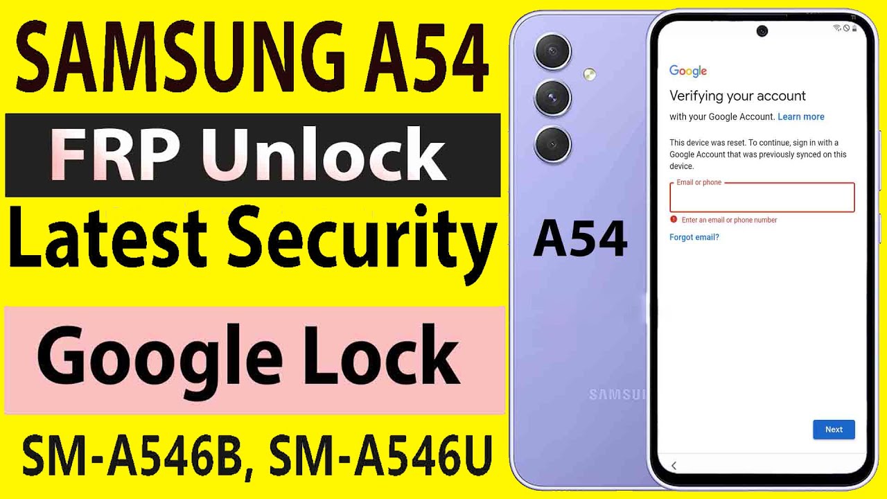 Samsung A54 FRP Bypass | Unlock Google Account Android 13 | Samsung A54 FRP Bypass | Easy Method ...