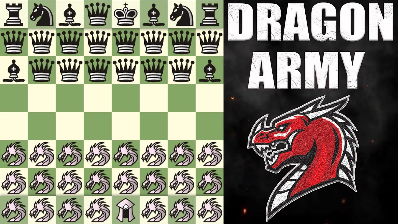 Dragons vs Chess Army battle using Fairy Stockfish - YouTube