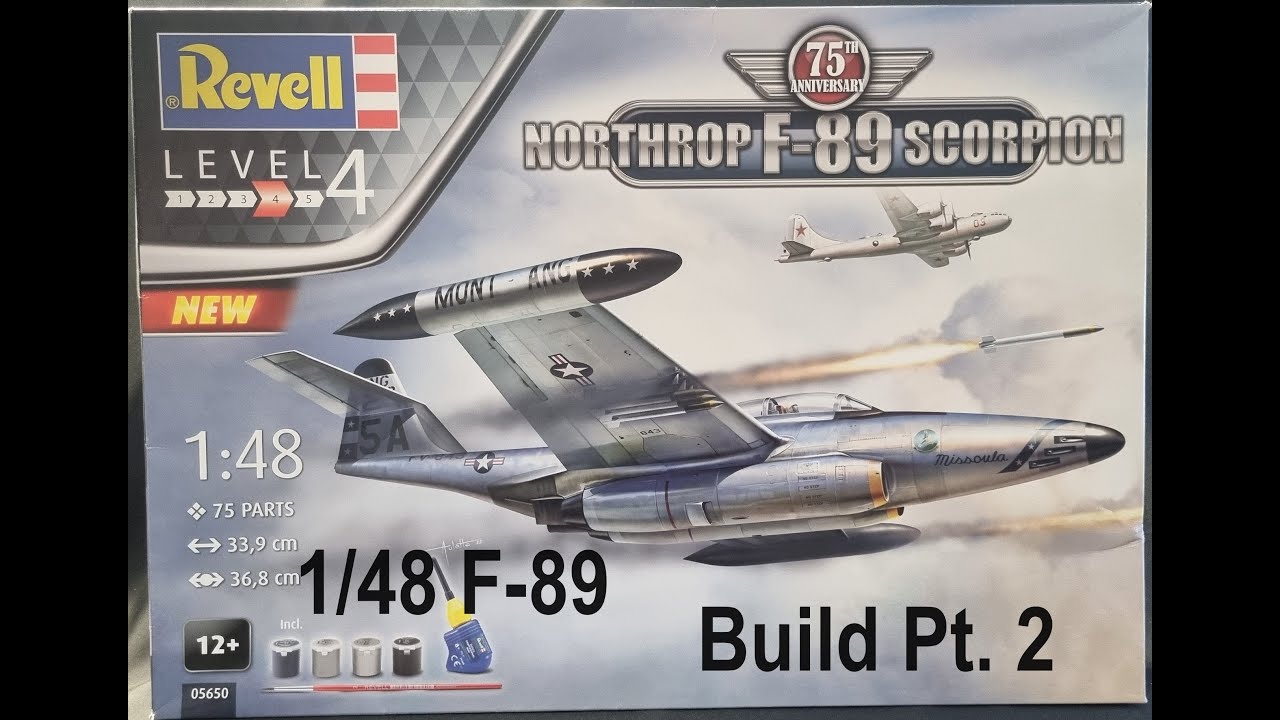 1/48 Revell F-89 Scorpion Build Pt. 2 - YouTube