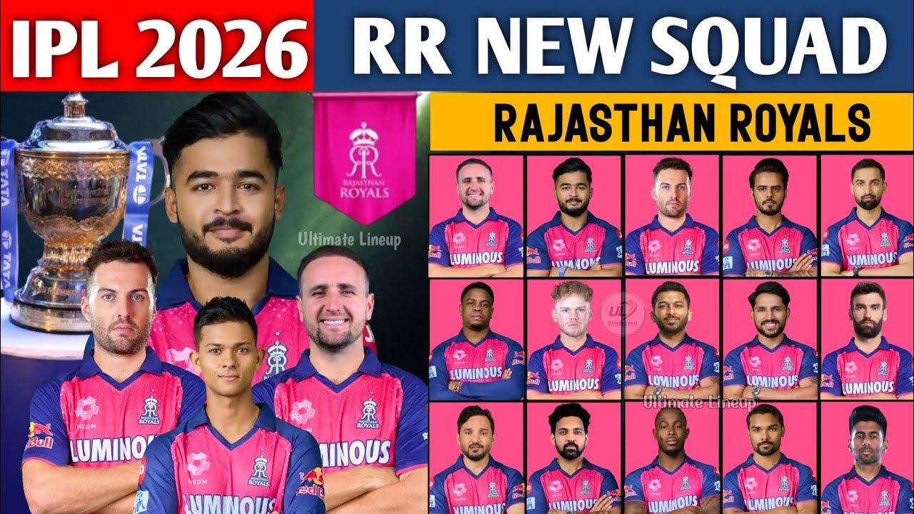 IPL 2026 | Rajasthan Royals New Squad | RR Squad 2026 | 2026 RR Squad ...