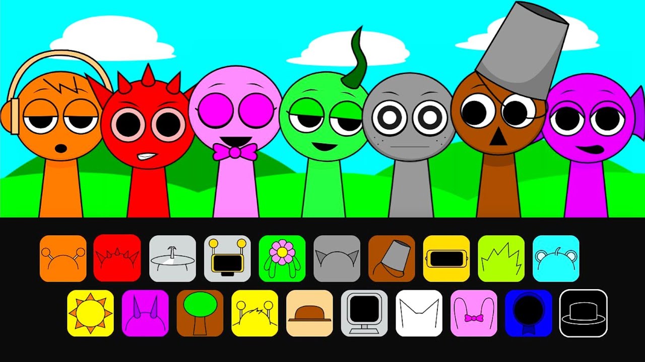 Incredibox Sprunki in rainbow order - New Cute All Characters - YouTube