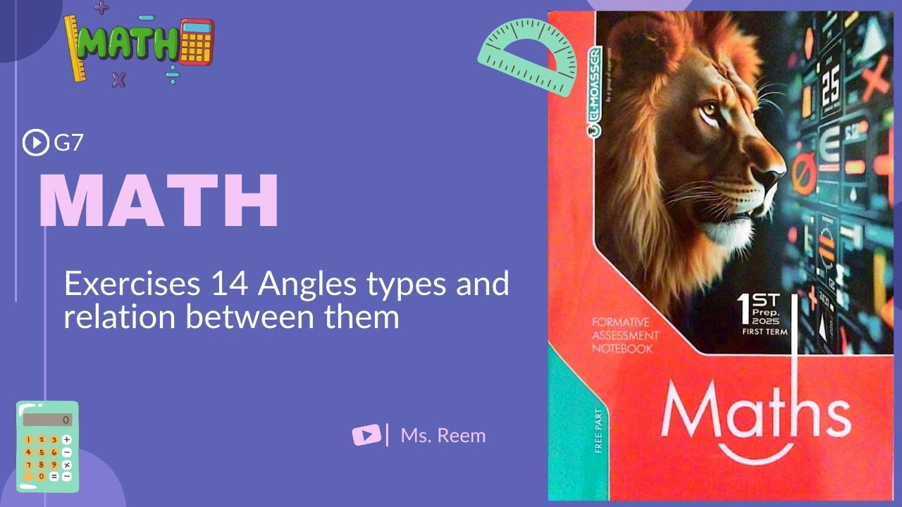 G7 Math Exersices14 Angles type p.183-184 &185| حل تدريبات المعاصر أولى إعدادي ماث - YouTube