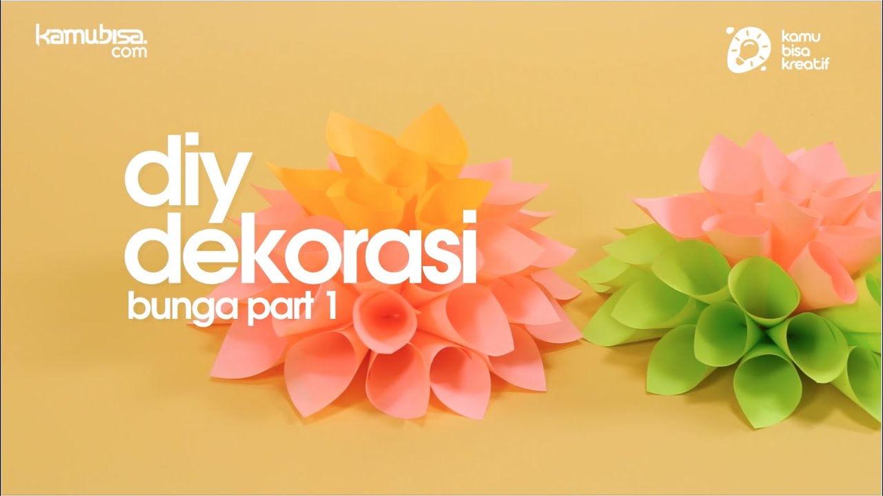 Tutorial DIY Dekorasi Dinding dari Sticky Note ( Bunga Part 1 ) How to ...