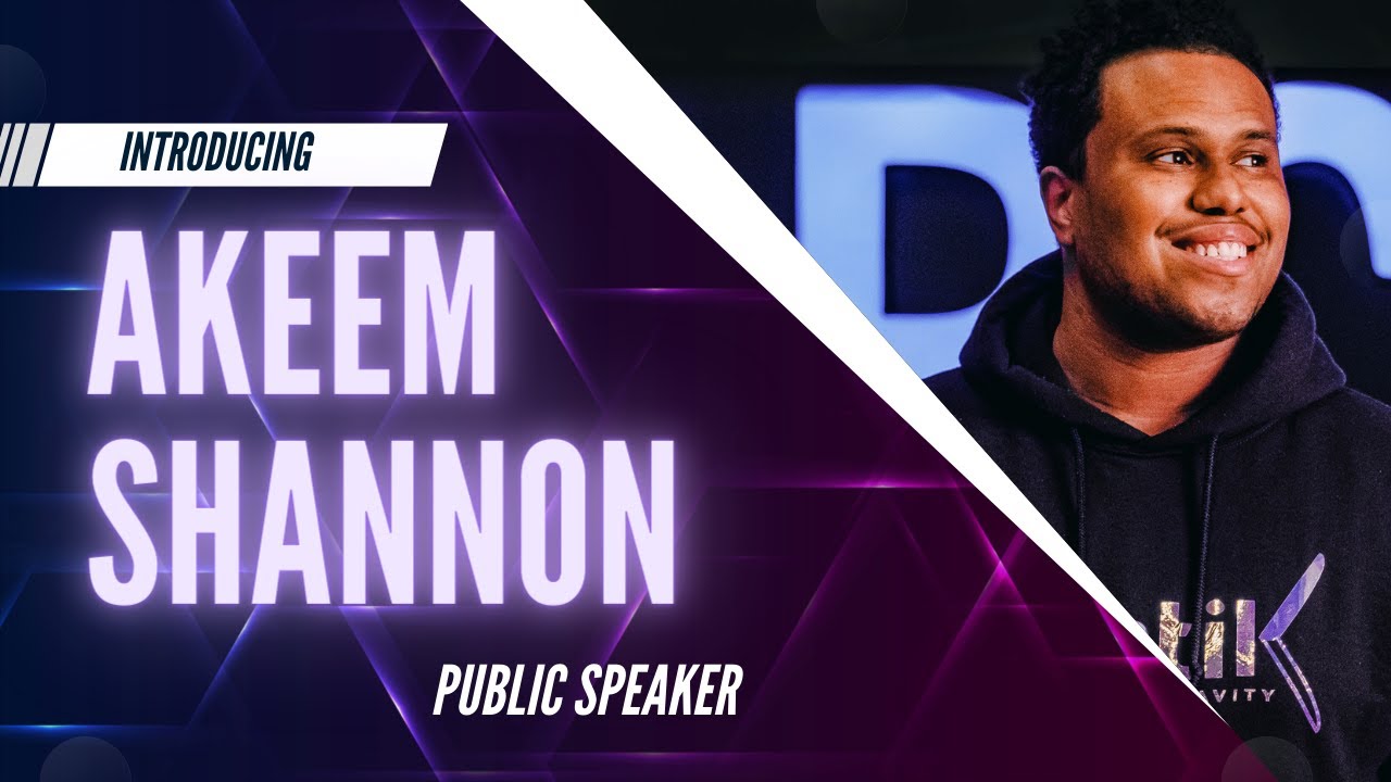 Akeem Shannon - Motivational Public Speaker Reel - YouTube