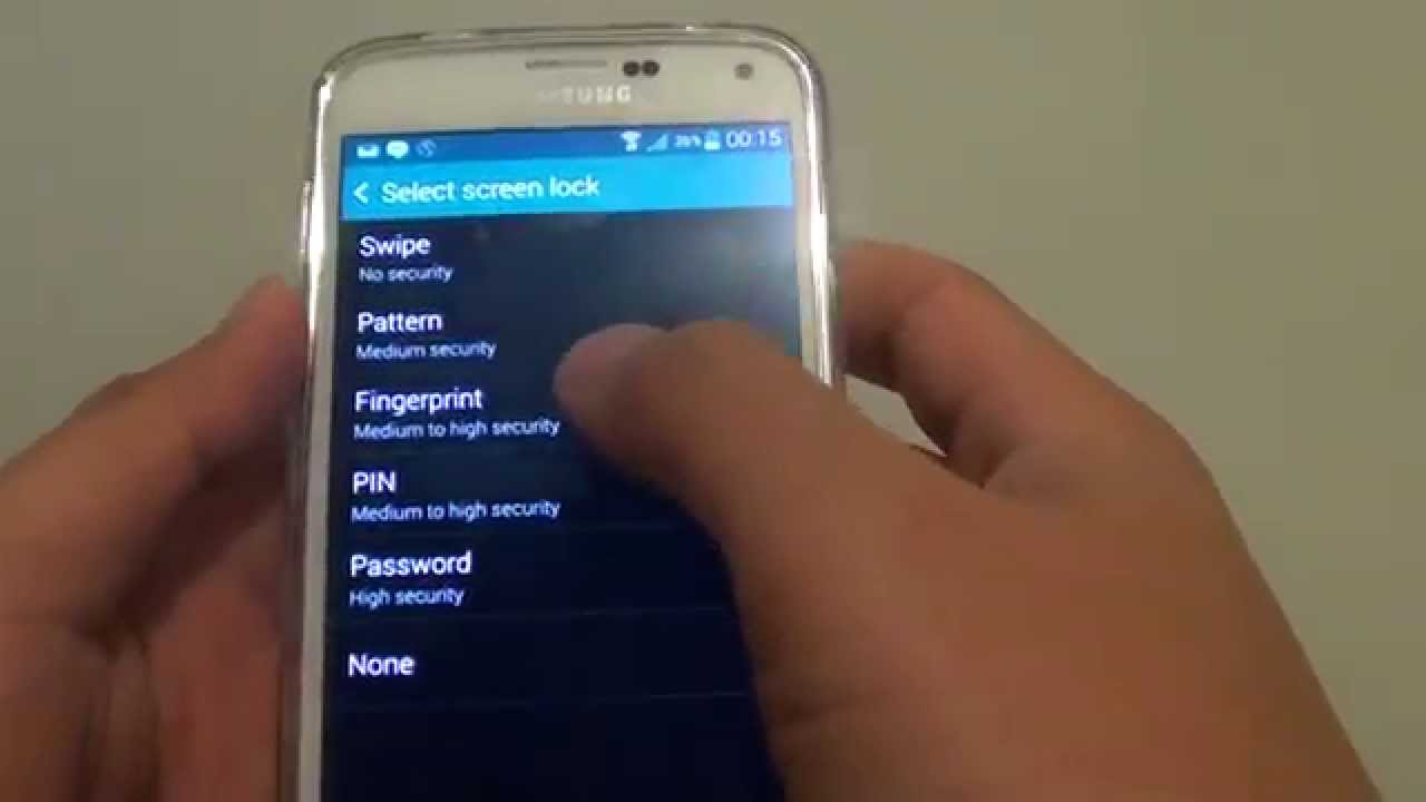 Samsung Galaxy S5: Fix Issue With Cannot Remove PIN or Password - YouTube