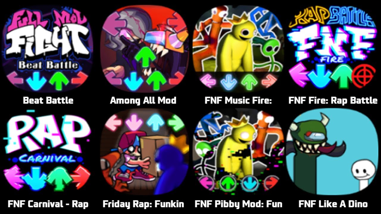 FNF Spooky Playtime, FNF Rainbow Friends, FNF Aquarium, FNF Mami, FNF ...