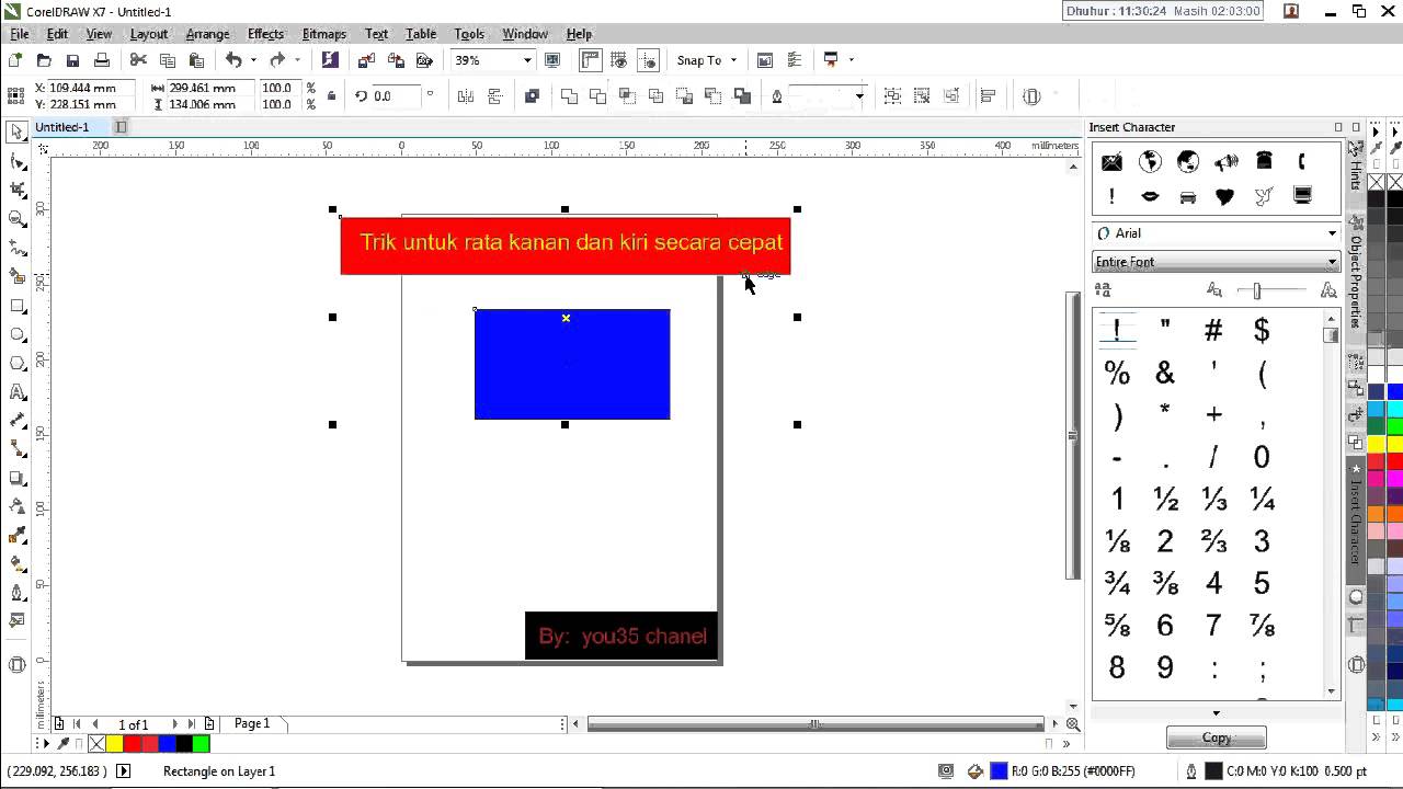 Tips dan Trik CorelDraw Right Left - YouTube