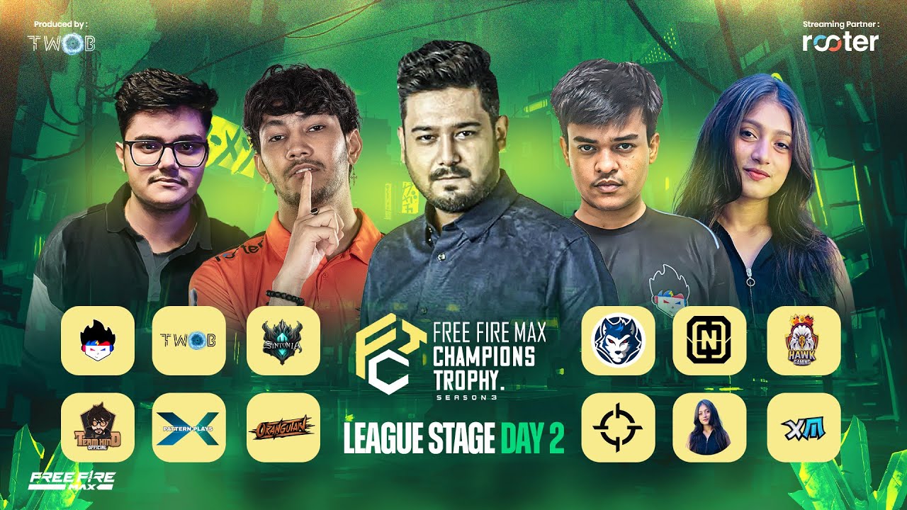 FFCT S3 | LEAGUE STAGE DAY 2 | FT. ROCKY AND RDX, OG ELITE ,TSG ARMY , TWOB , HIND , UNICORN ...