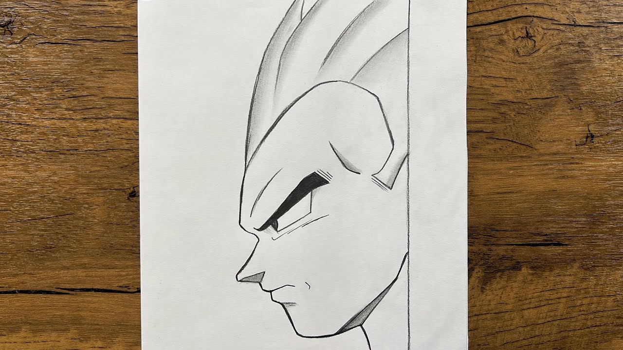 Easy Vegeta drawing for beginners | How to draw Vegeta step-by-step ...
