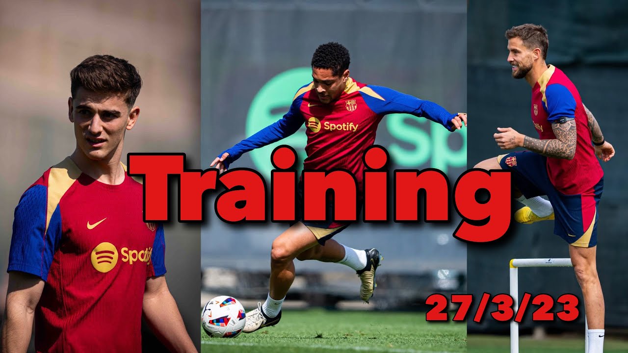 FC Barcelona Training 27th March: Gavi, Vitor Roque, Torres, Roberto ...