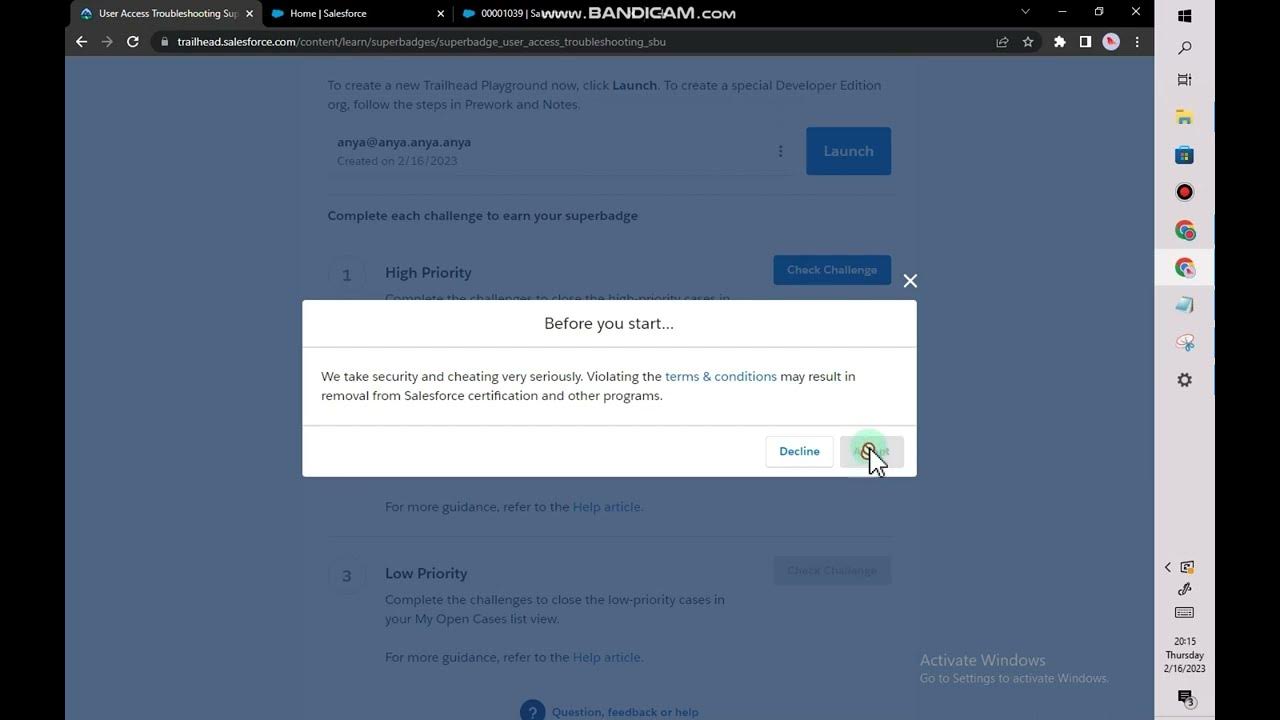 High Priority | Challenge 1 | User Access Troubleshooting Superbadge Unit | Salesforce Trailhead ...