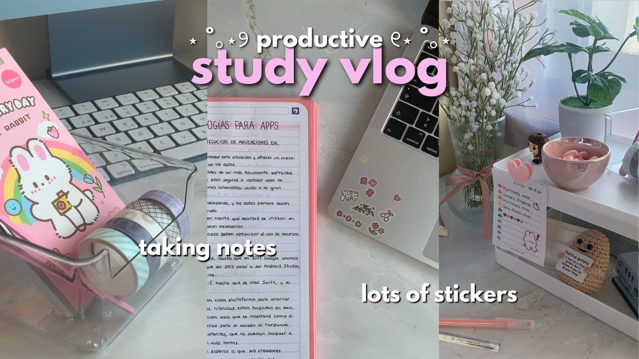 STUDY VLOG 🔗 productive routine • taking notes • lots of studying 🧸 ...