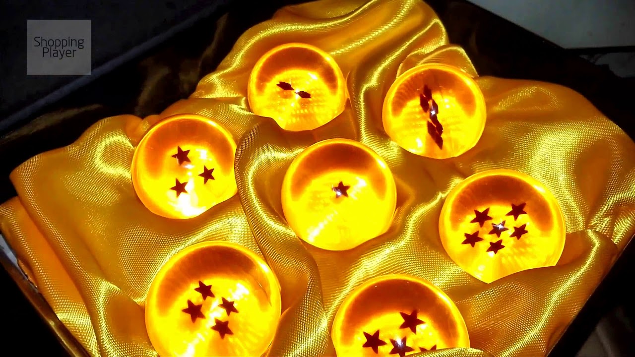 7pcs JP Anime Dragon Ball Z Stars Crystal Ball Collection Set with Gift ...