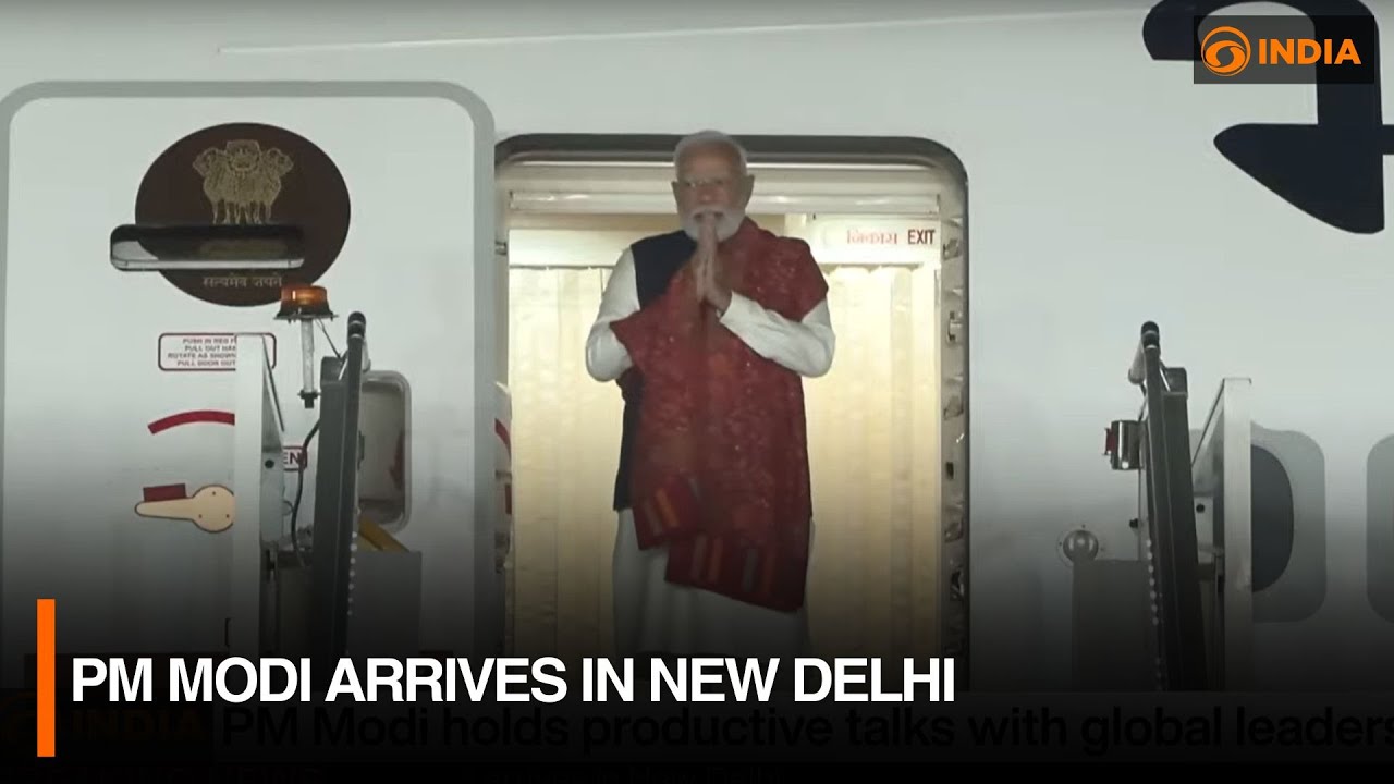 LIVE: PM Modi arrives in New Delhi - YouTube