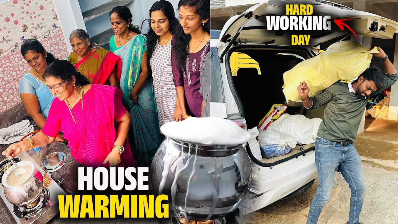 New Home 🏠 House Warming 😃 Hardworking Me 🥴 Happy Day for அம்மா & அப்பா ...