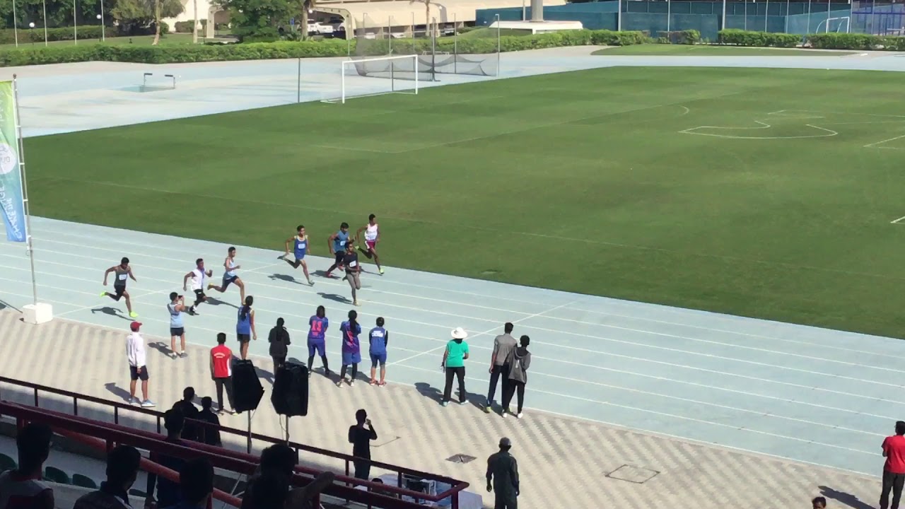 Boy's u17 100m Final | CBSE Clusters UAE 2017 - YouTube
