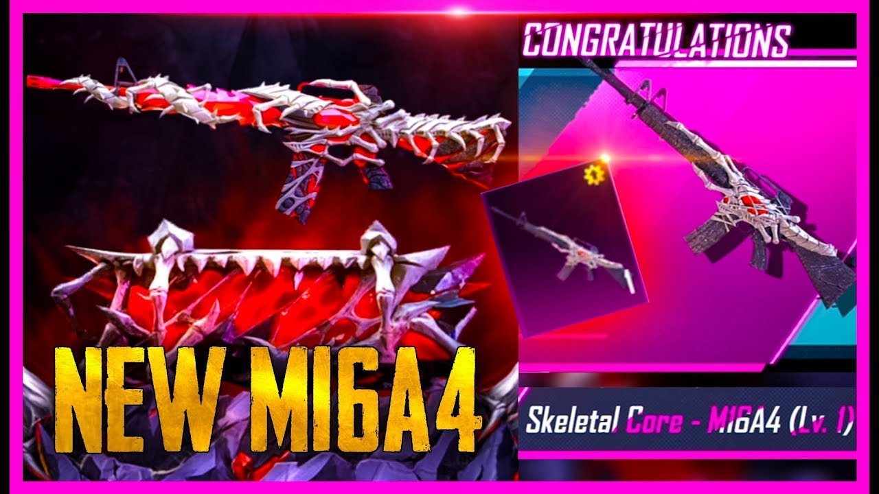 🔴New M16A4 Crate Opening Bgmi | New M16 Crate Opening | Skeletal Core ...