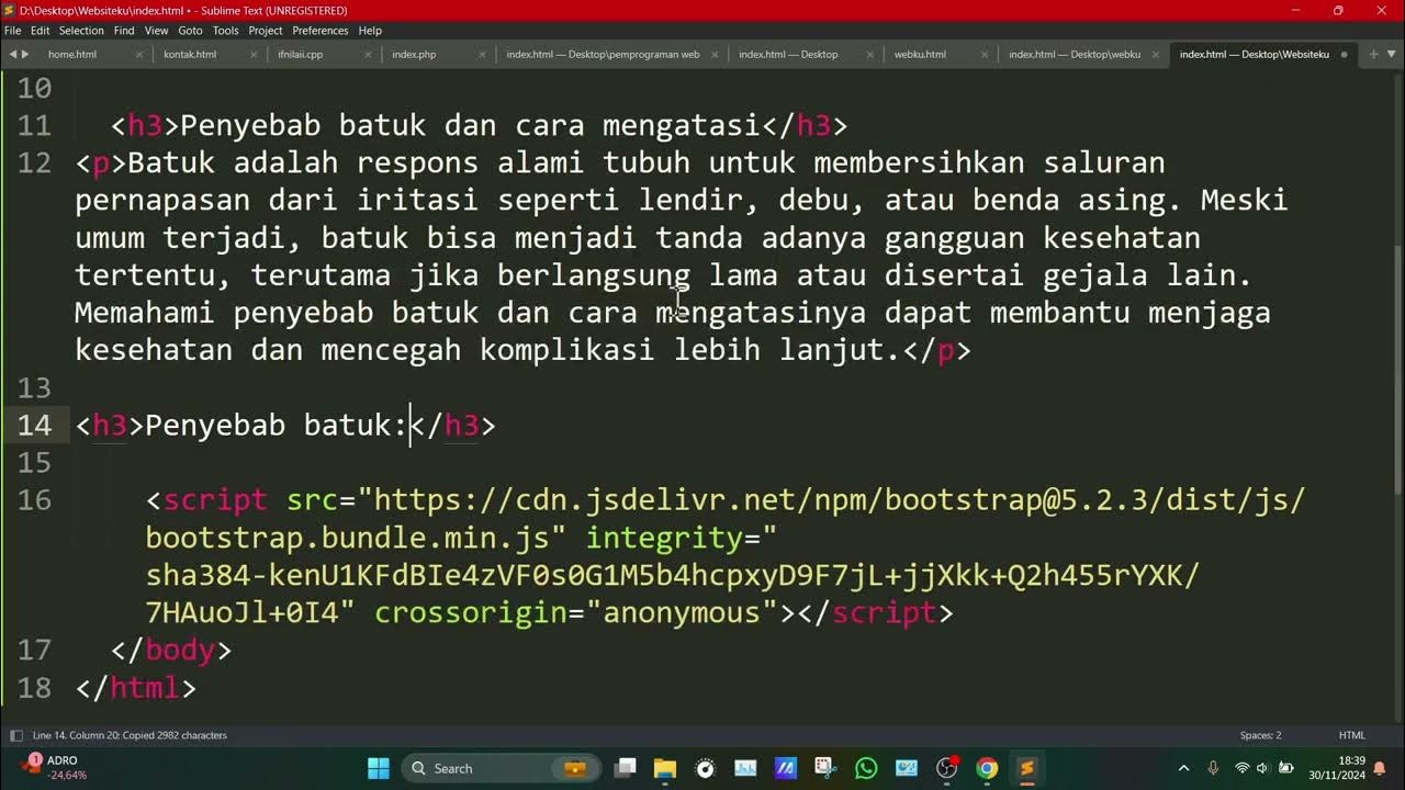 Cara Membuat Website dengan Bootstrap - YouTube