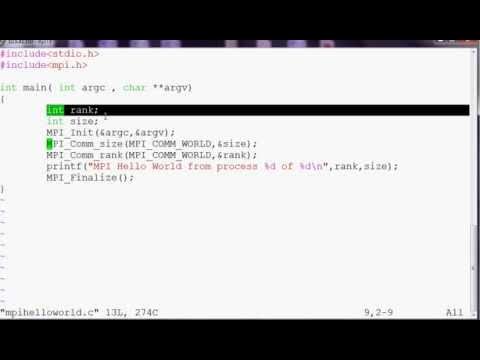 MPI Hello World Program - YouTube