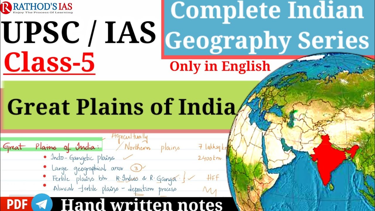 Class-5: Great Plains of India / complete indian Geography Series #upsc ...