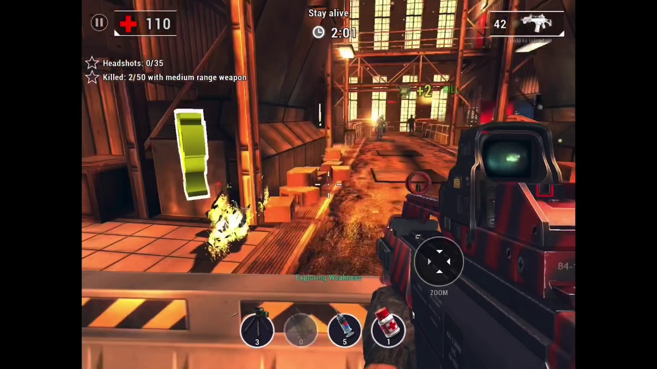 Unkilled holding zombies back - YouTube