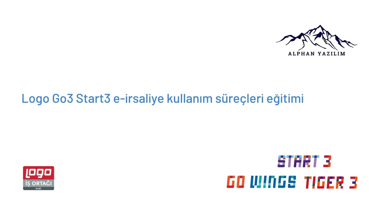 Logo Go3 Start3 E-irsaliye kullanım süreçleri eğitimi - YouTube