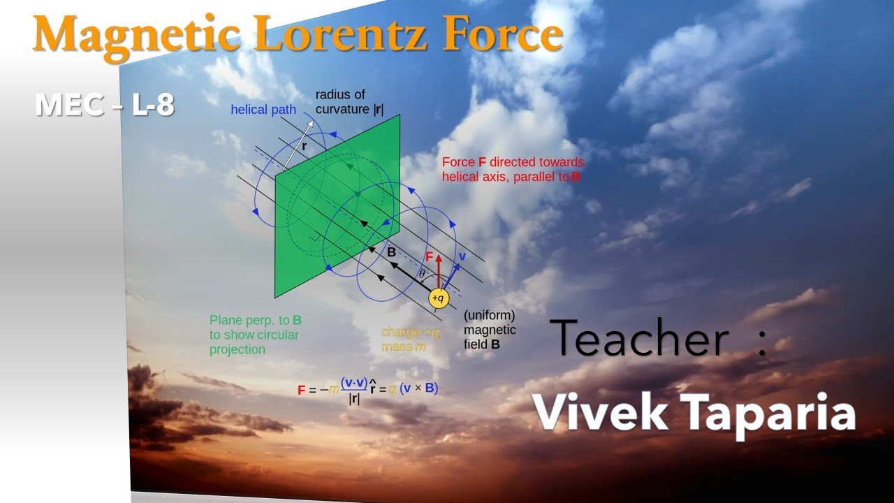 Magnetic Lorentz force -1 [ MEC, L-8 ] - YouTube