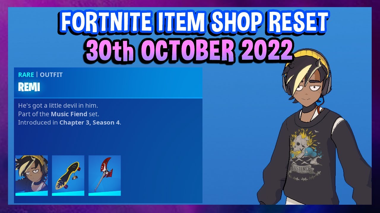 *NEW* MUSIC FIEND BUNDLE! (Fortnite Item Shop Reset 30th October 2022 ...