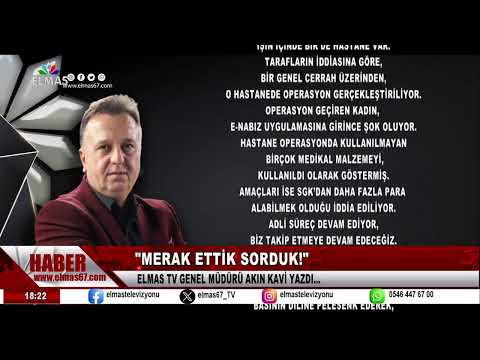 Günün Tüm Gelişmeleri Rabia Tığ İle Elmas TV Ana Haber Bülteninde