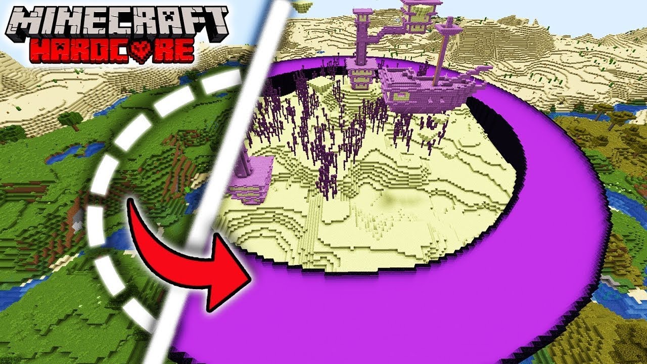 I Transformed the OVERWORLD into the END in Minecraft Hardcore - YouTube